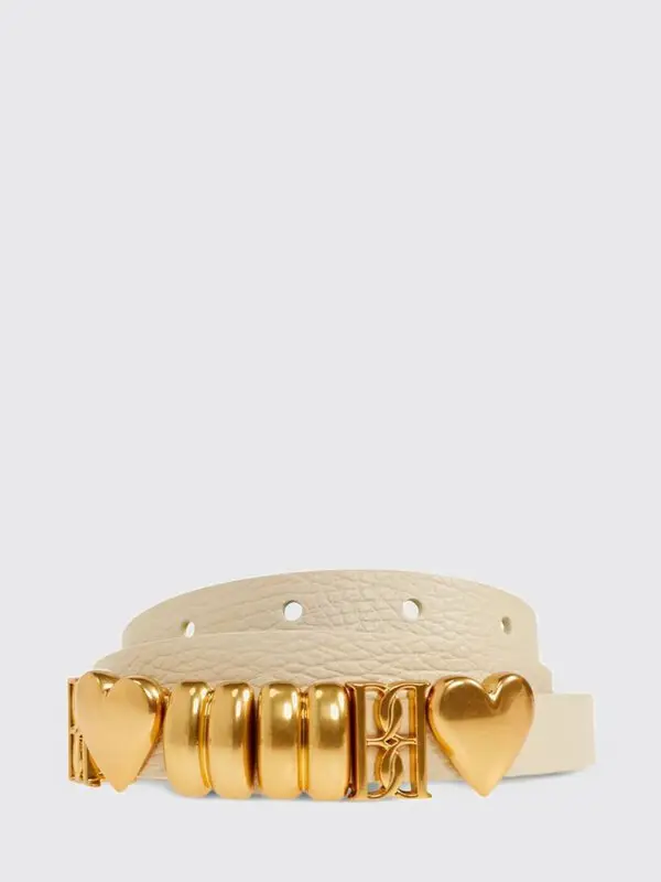 BY MALENE BIRGER Grained Leather Belt With Heart Buckle