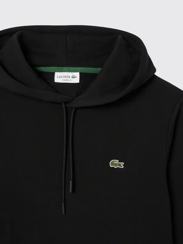 Lacoste Cotton Hooded Sweatshirt - Black