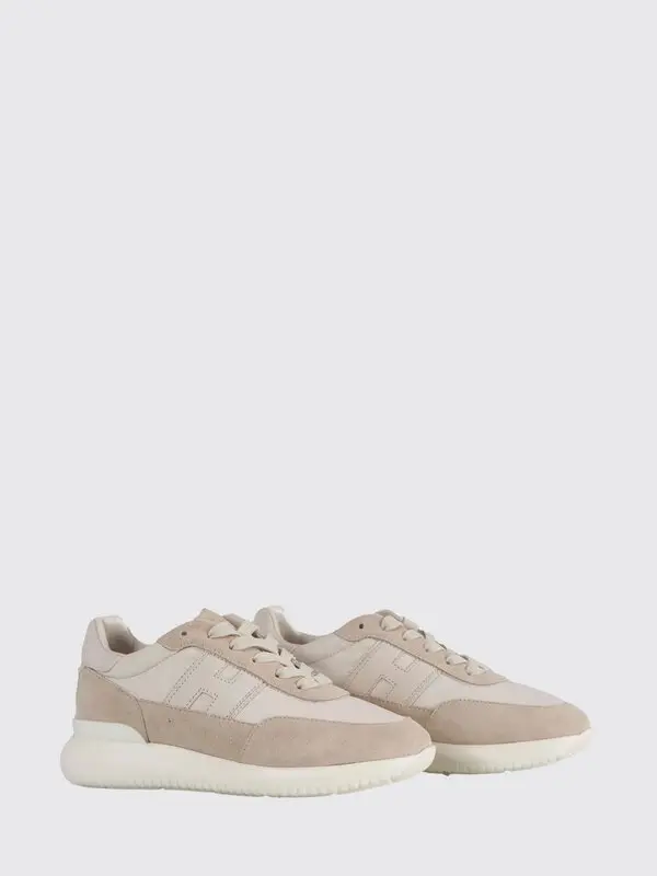Hogan H709 Suede And Nappa Leather Sneakers - Beige