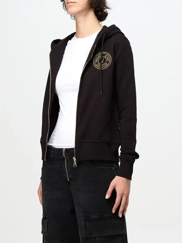 Versace Zip-up Hoodie With Monogram Detail