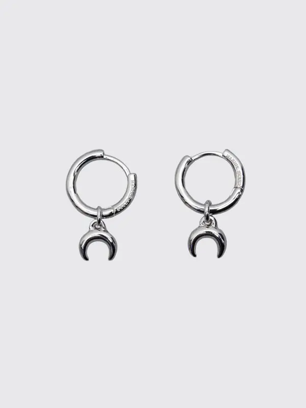 MARINE SERRE Plated Brass Crescent Moon Logo Earrings