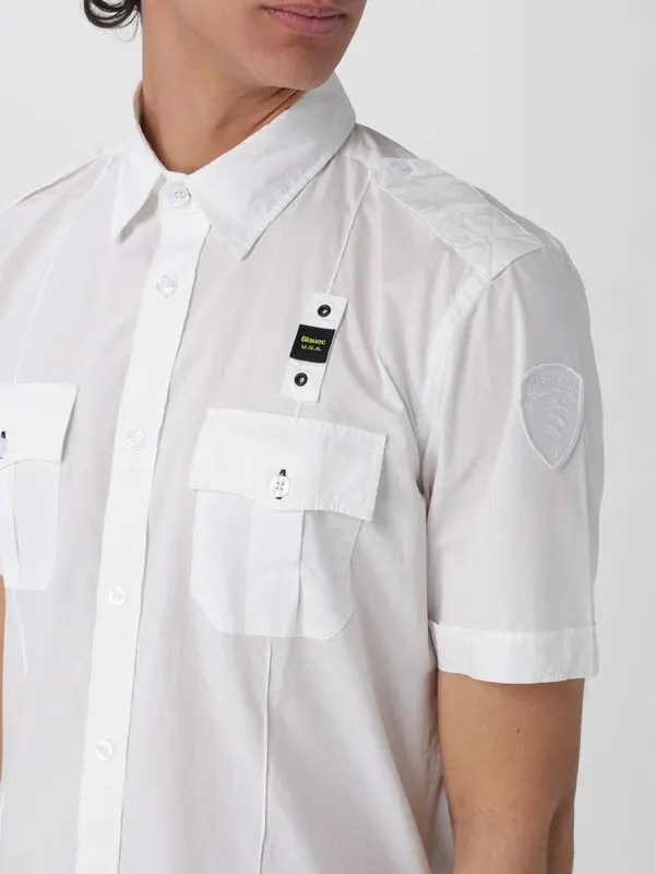BLAUER. Casual Cotton Shirt - White