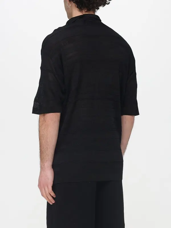 LANEUS Cotton Knit Polo Shirt