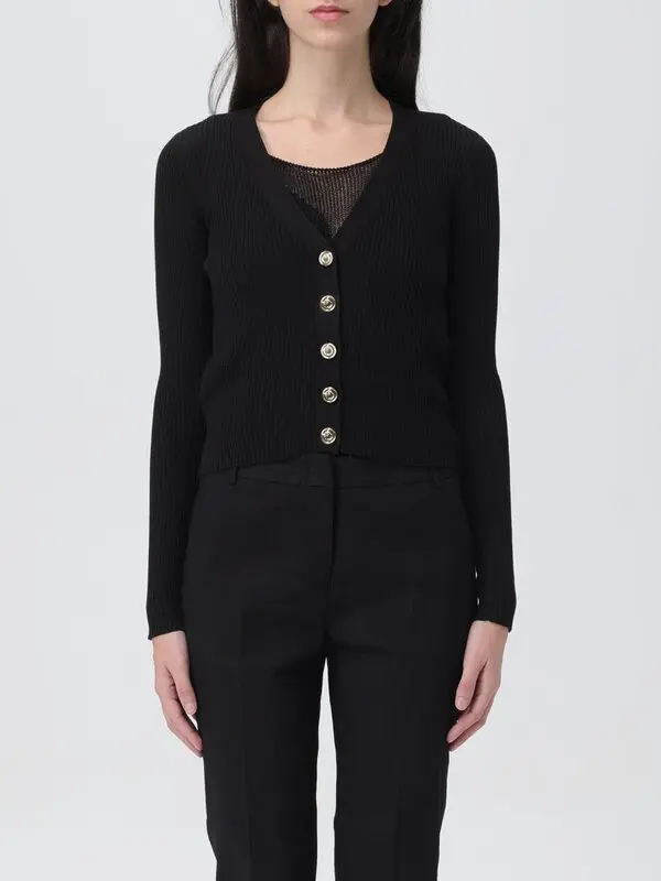 Pinko Ribbed Button-detailed Cardigan