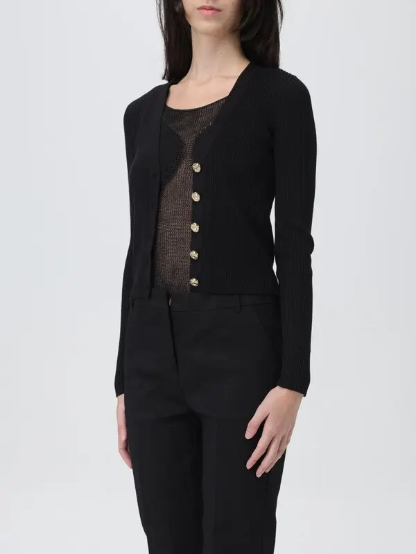 Pinko Ribbed Button-detailed Cardigan