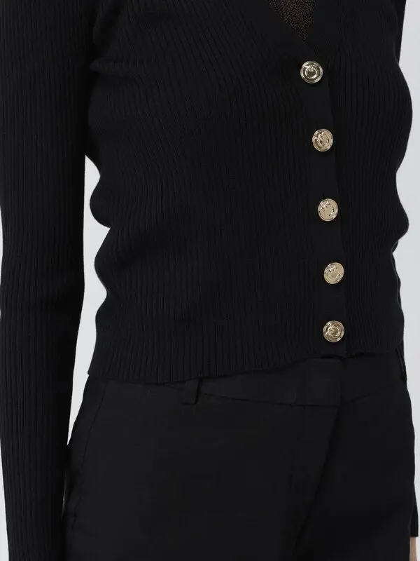 Pinko Ribbed Button-detailed Cardigan