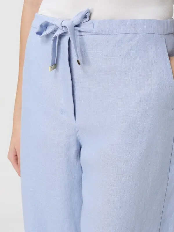 Max Mara Medea Linen Trousers - Blue