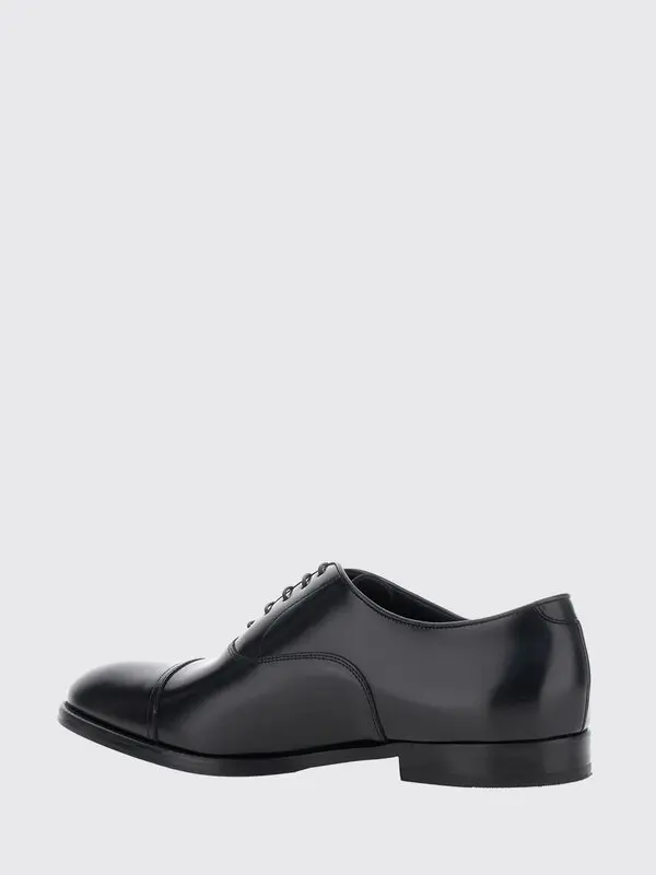 DOUCAL'S Brushed Leather Oxford Shoes With Tapered Toe