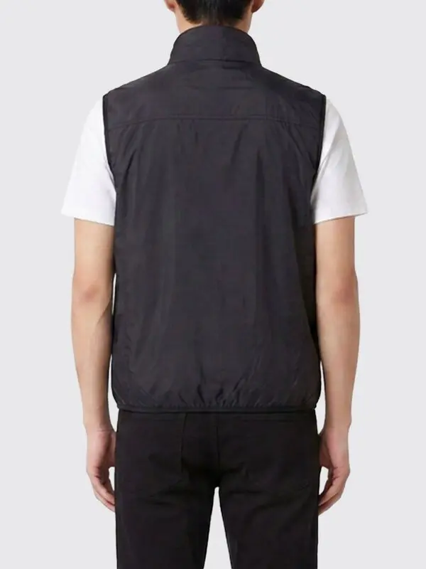 K-WAY Zip-up High Neck Sleeveless Nylon Gilet - Black