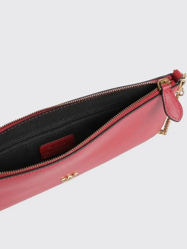 Pinko Mini Half Moon Calf Leather Crossbody Bag - Red