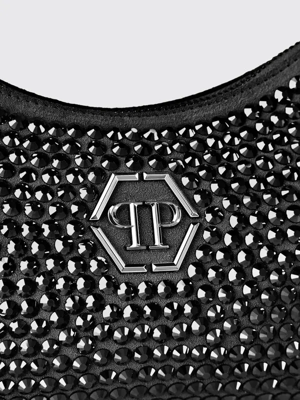Philipp Plein Leather Bag With Rhinestones