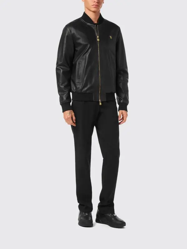 BILLIONAIRE Leather Bomber Jacket