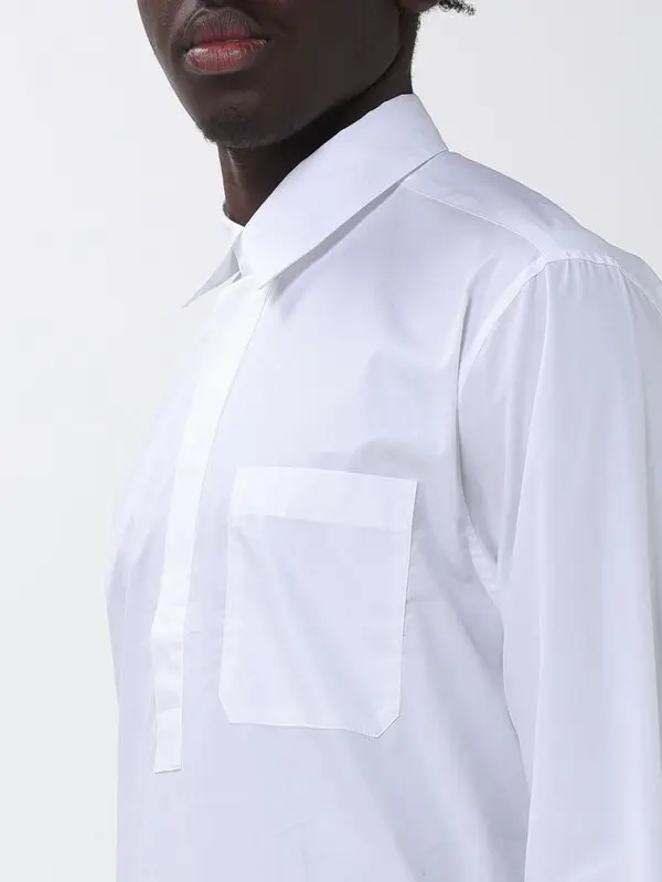 PAOLO PECORA Basic Shirt In Cotton Poplin - White