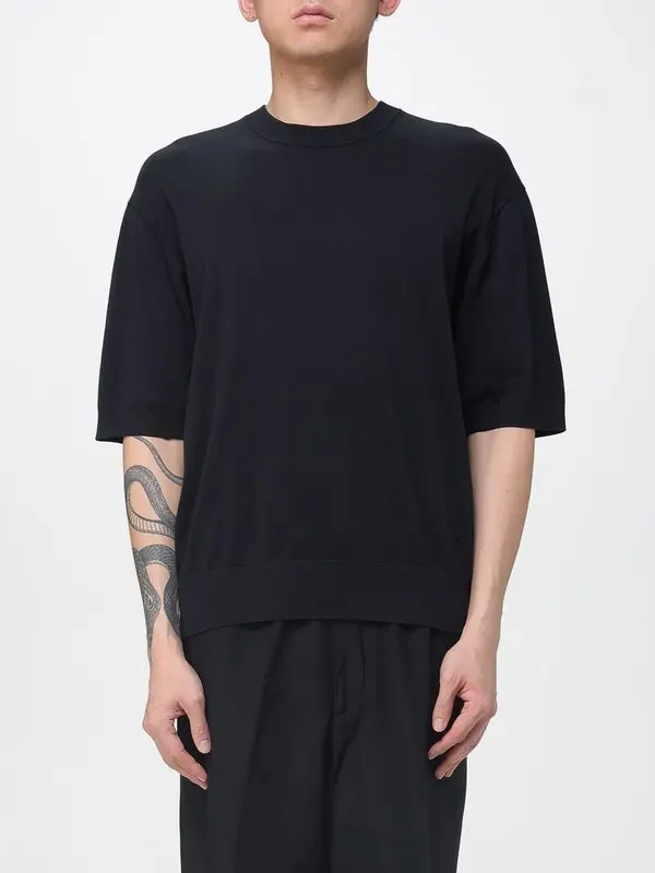 LANEUS Basic Cotton T-shirt - Black