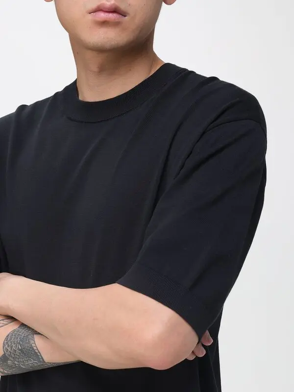 LANEUS Basic Cotton T-shirt - Black