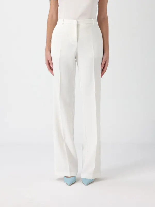 Pinko Tailored Wide-leg Trousers - White