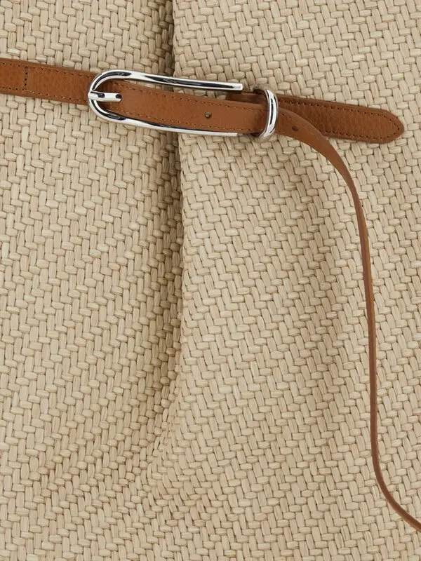 LIFFNER Fabric And Suede Bucket Bag With Drawstring - Beige
