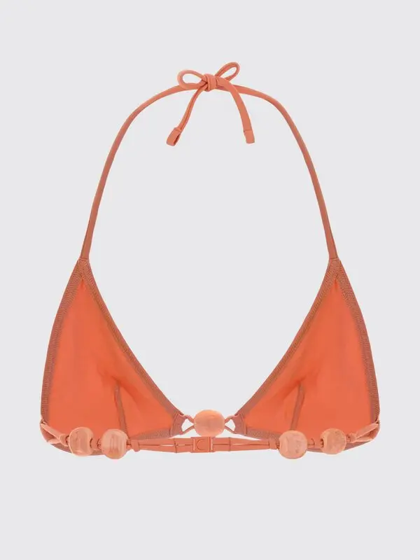 ERES Triangle Bikini Top In Polyamide With Embroidery And Bead Embellishments