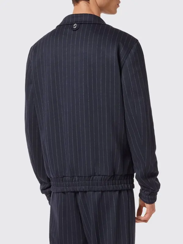 BILLIONAIRE Pinstriped Polyester Bomber Jacket
