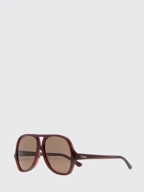 Chloé Aviator Acetate Sunglasses With Double Bridge