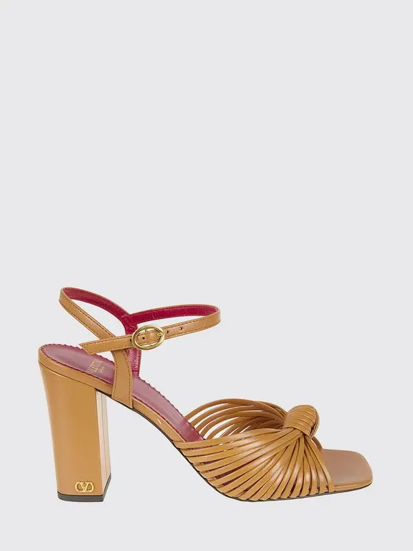 Valentino Garavani Vg Annet Leather Sandal - Brown