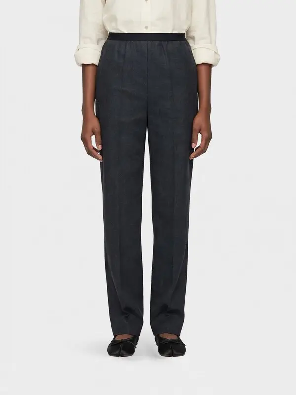 MAISON MARGIELA Slim Fit Virgin Wool Trousers - Grey