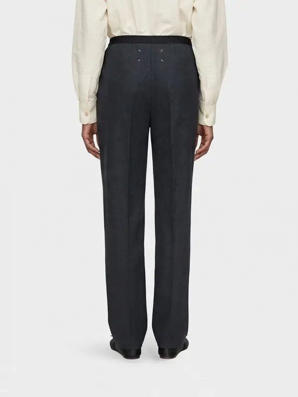 MAISON MARGIELA Slim Fit Virgin Wool Trousers - Grey