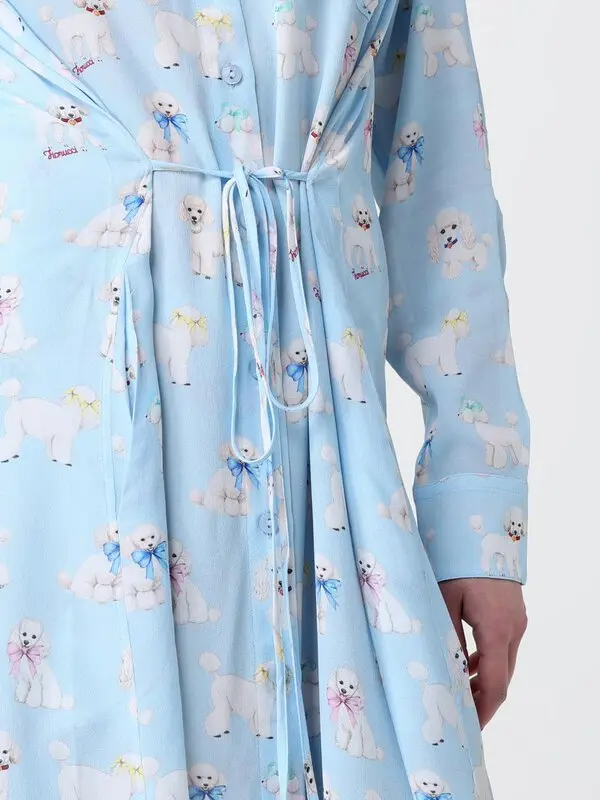 Fiorucci Printed Viscose Chemisier Dress