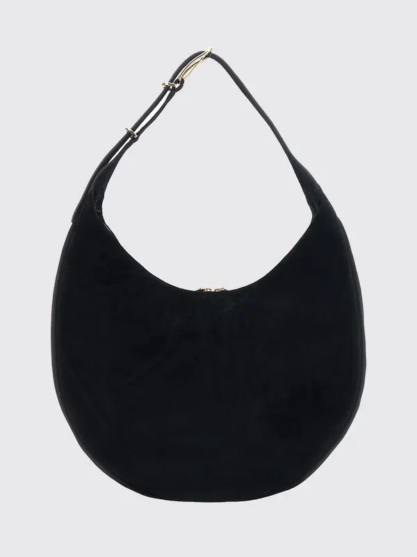 LIFFNER Moon Suede Calfskin Hobo Bag With Double Zip Closure