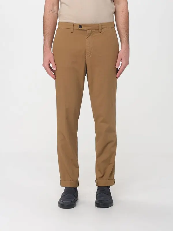 MASON'S Stretch Cotton And Linen Chino Trousers