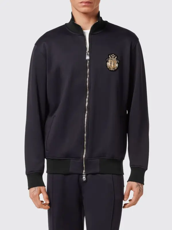 BILLIONAIRE Sweatshirt With Crest Logo - Black
