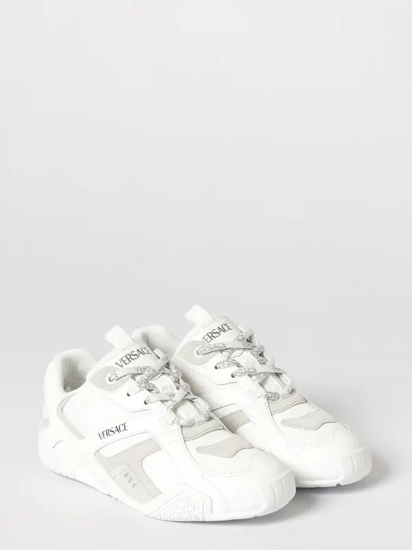 Versace Galaxia Sneakers In Suede And Smooth Leather