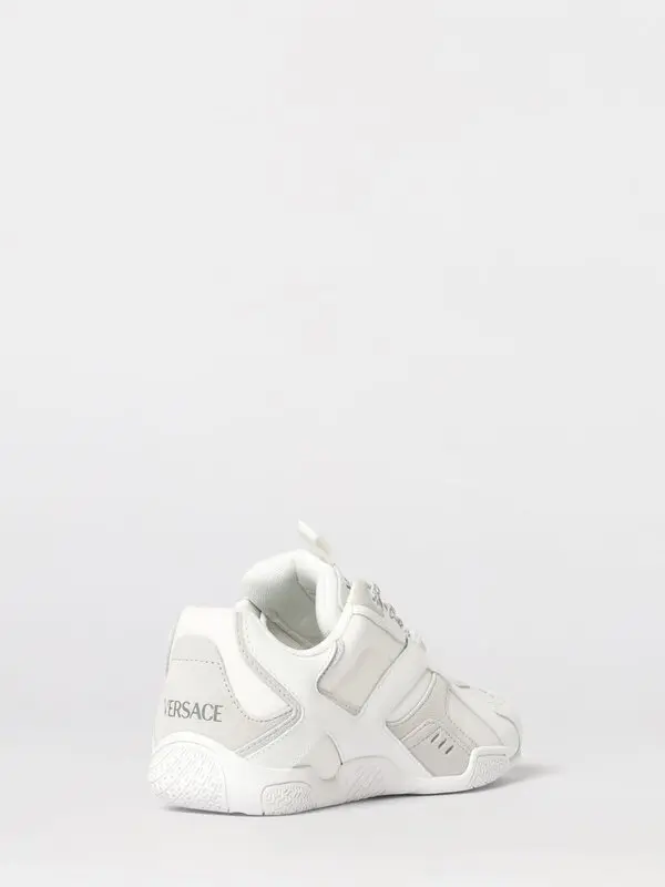 Versace Galaxia Sneakers In Suede And Smooth Leather