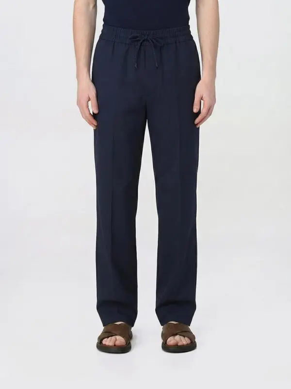 Brioni Linen And Cotton Trousers With Drawstring