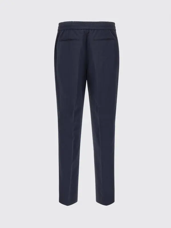 Brioni Linen And Cotton Trousers With Drawstring
