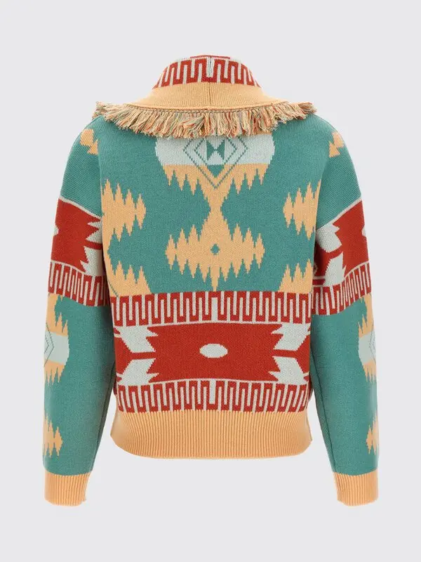 Alanui Icon Wool And Cashmere Cardigan With Ethnic Motif