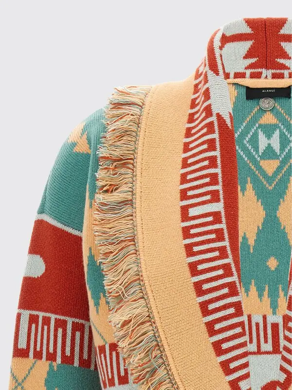 Alanui Icon Wool And Cashmere Cardigan With Ethnic Motif