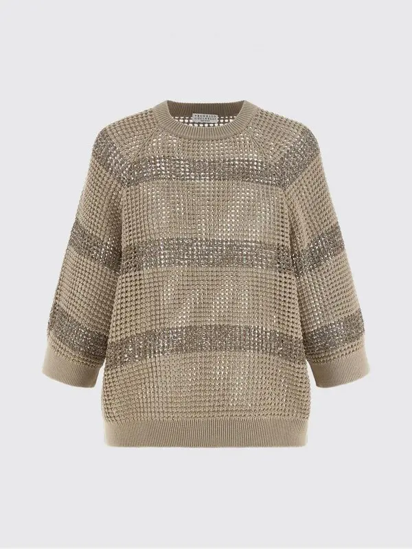 Brunello Cucinelli Cotton Knit With Sequins