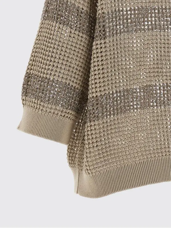 Brunello Cucinelli Cotton Knit With Sequins