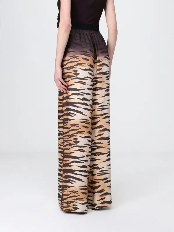 Pinko Animal Print Viscose Palazzo Trousers