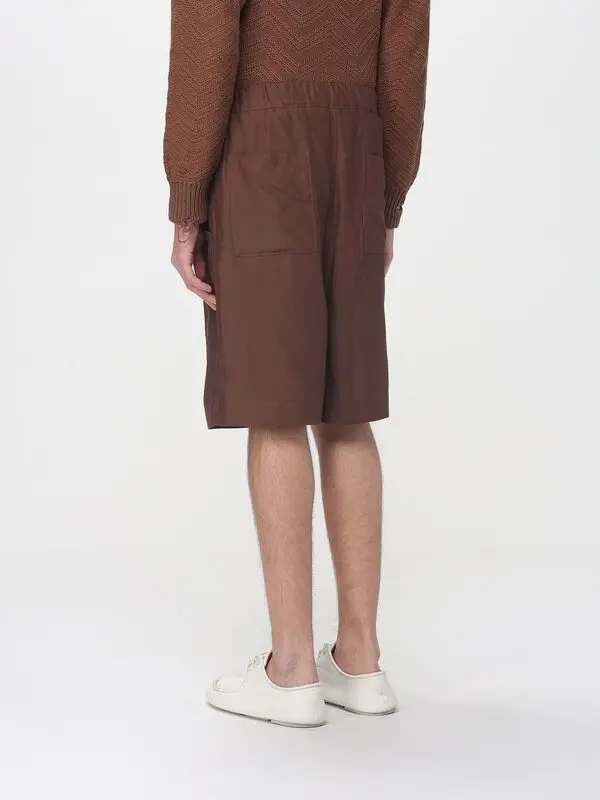 LANEUS Linen Blend Knee-length Shorts