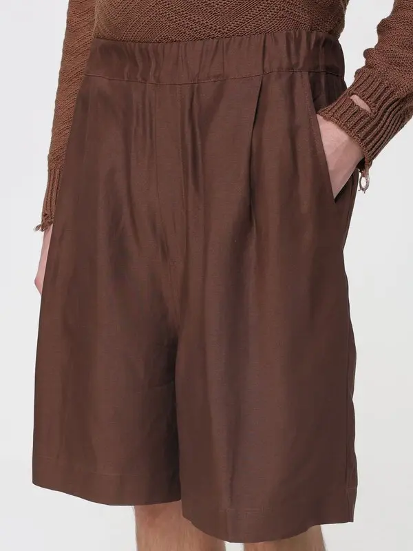 LANEUS Linen Blend Knee-length Shorts