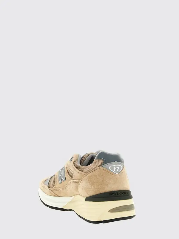 NEW BALANCE 991v2 Suede And Mesh Sneakers With Abzorbsbs Sole - Beige