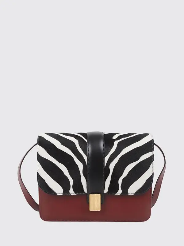 Khaite Blake Zebra-print Pony Hair Crossbody Bag - Red