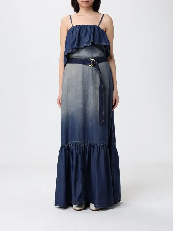 Pinko A-line Maxi Dress In Cotton