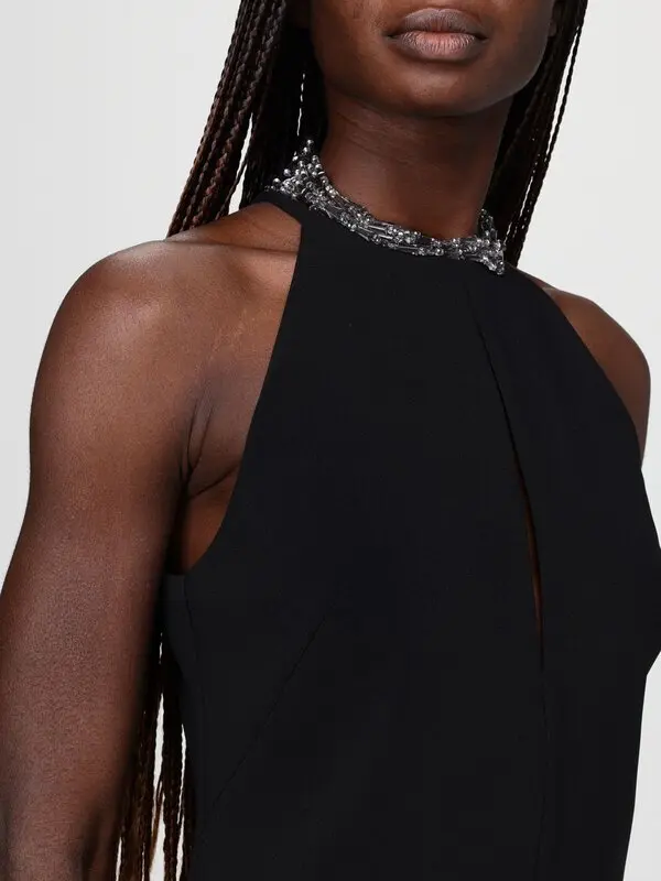 Pinko Halter Neck Wide Leg Jumpsuit - Black