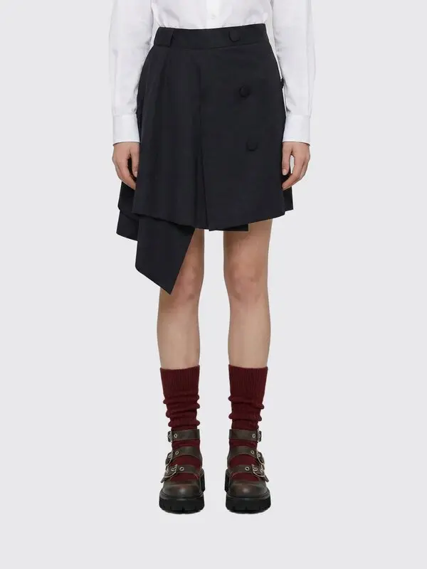 VIVIENNE WESTWOOD Virgin Wool Asymmetrical Mini Skirt