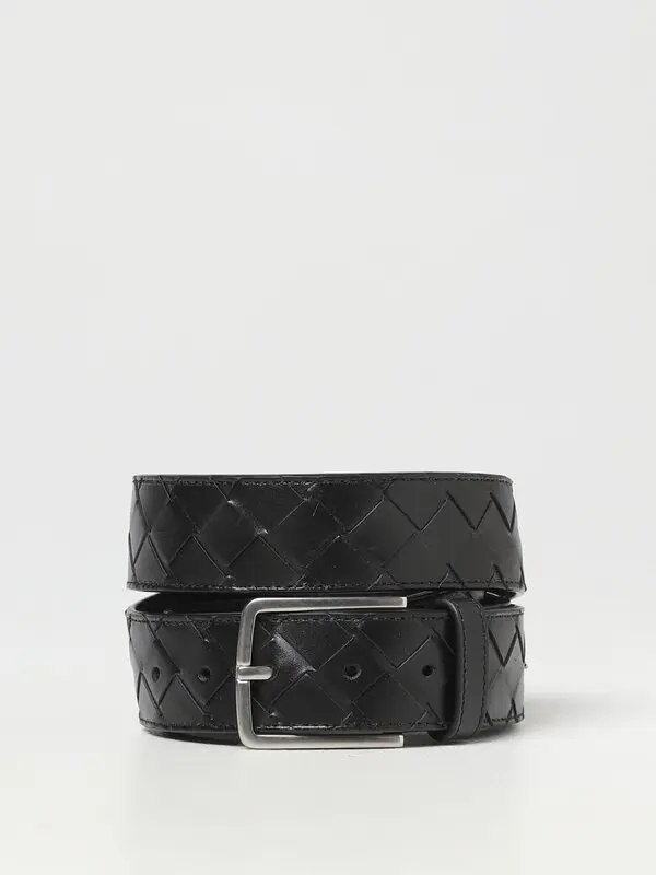 Bottega Veneta Woven Leather Belt - Black