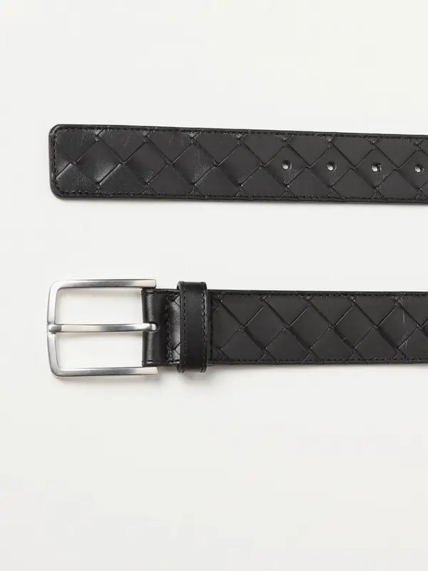 Bottega Veneta Woven Leather Belt - Black
