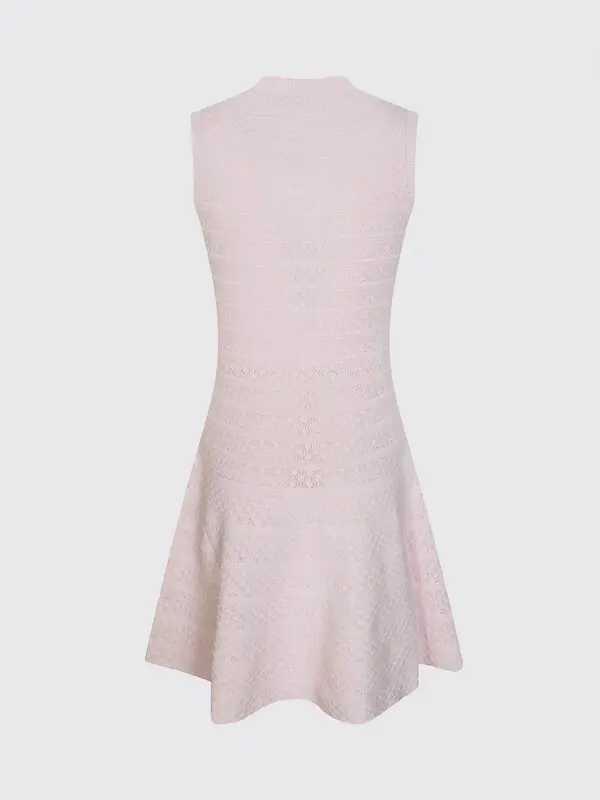 SELF-PORTRAIT Diamond Pointelle Knit Mini Dress